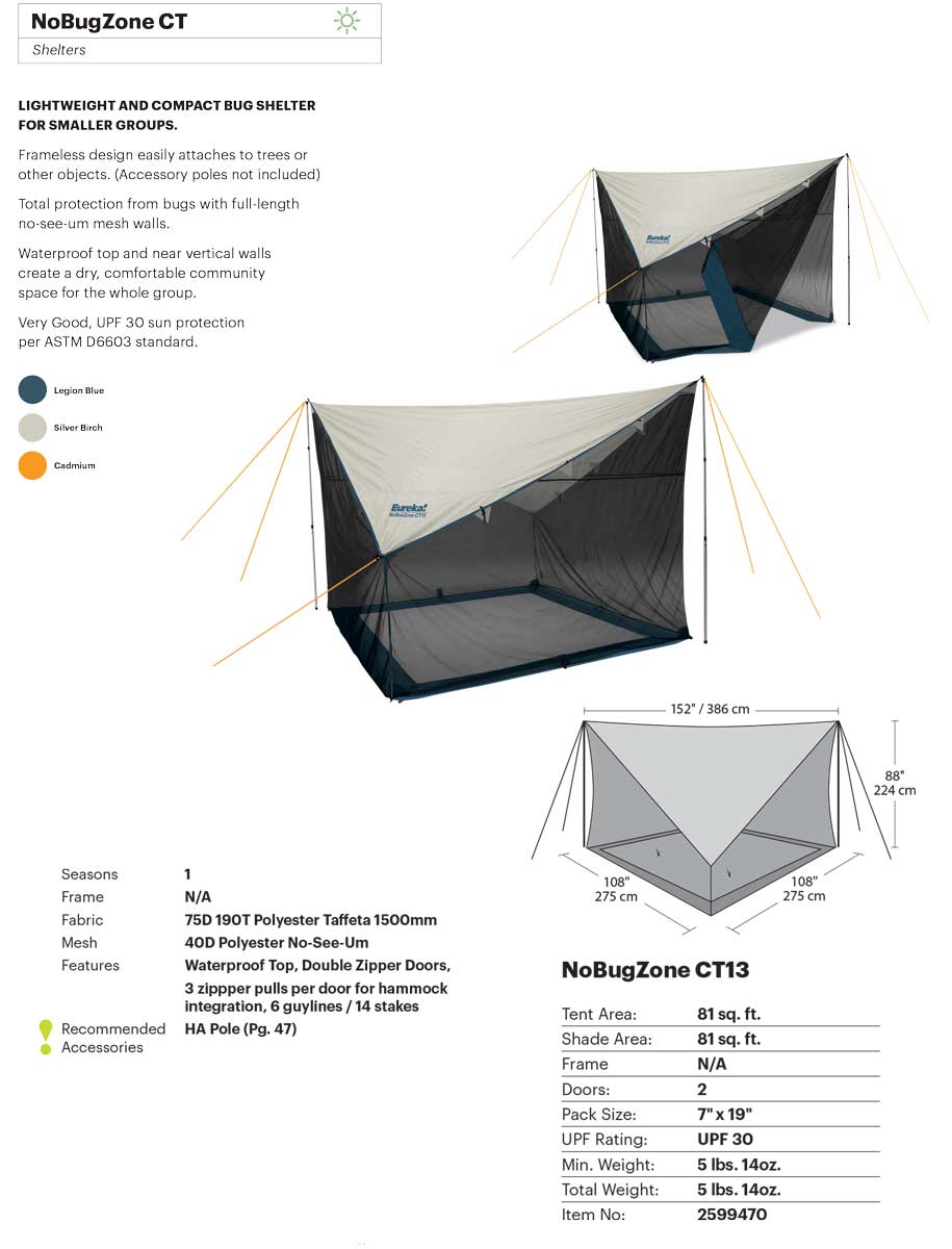 [Shelter] - Unisex - Eureka (NoBugZone CT 13) | Kit Lender - Simple Ski ...